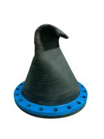 China Flanged Rubber Duckbill Check Valve PN0.6-1.6 for Flood Control Acid Media for sale