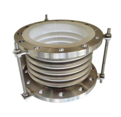 China Stainless Steel 304 PTFE Lined Metal Expansion Joint ANSI Flange 150 Psi for sale