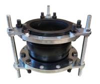 China DN250 EPDM Single Ball Reinforced Rubber Bellow Flexible Expansion Joint with Movable Lug and Tie Rod for sale