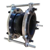 China DN250 EPDM Single Ball Reinforced Rubber Bellow Flexible Expansion Joint with Movable Lug and Tie Rod for sale