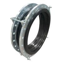 China Large Diameter Single Bellow Rubber Expansion Joint 10° 15° Deflection Angle DN32 DN1800 Carbon Steel Flange for sale