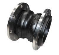 China 2-1/2 Inch Flanged Double Sphere Rubber Expansion Joint PN10 PN16 ANSI 150 DN65 for sale