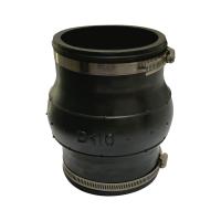 China Dn110 Pvc Pipe Flexible Coupling Clamp Type Rubber Expansion Joint for Plastic Pipes for sale
