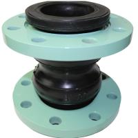 China High Pressure Double Ball Rubber Expansion Joint with Flange and Buckle Groove DN50 PN16 for sale