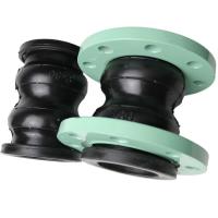 China High Pressure Double Ball Rubber Expansion Joint with Flange and Buckle Groove DN50 PN16 for sale