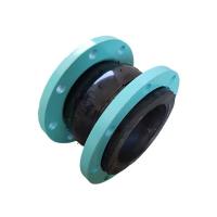 China DN150 6 Inch PTFE Lined Single Sphere Rubber Expansion Joint PN16 with Control Rods for sale