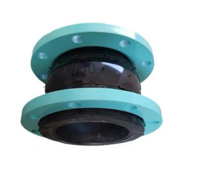 China DN150 6 Inch PTFE Lined Single Sphere Rubber Expansion Joint PN16 with Control Rods for sale