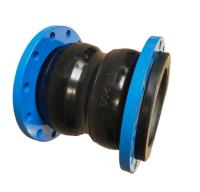 China 8 Inch Double Sphere Rubber Expansion Joint Ductile Iron Flange PN16 EPDM for sale