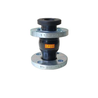China DN32 Single Sphere Rubber Expansion Joint EPDM ANSI 150LB 1.6MPa Galvanized Carbon Steel Flanges for sale
