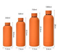 China Touch Rubber Paint Double Wall Vacuum Flask Tumbler 500ml Stainless Steel Water Bottles for sale