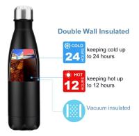 China Hot Sale 500ml Stainless Steel Insulated Vacuum Water Bottle Custom Steel Bottle for sale