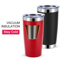 China 20 OZ Stainless Steel Insulated Wine Tumbler Sustainable Powder Coated for sale