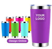 China 20 OZ Stainless Steel Insulated Wine Tumbler Sustainable Powder Coated for sale
