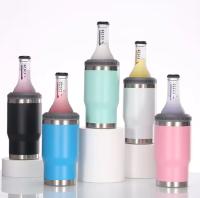 China 14oz 3-in-1 Custom OEM Coffee Tumbler Mug Cola Holder Stainless Steel Beer Can Cooler for sale