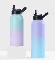 China Double Wall Stainless Steel Vacuum Flask Water Bottle With Custom Logo for sale