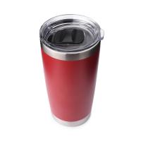 China 20 oz Metal Tumbler Blank Red with Magnetic Slider Lid OEM ODM for sale