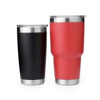 China 20 oz Metal Tumbler Blank Red with Magnetic Slider Lid OEM ODM for sale