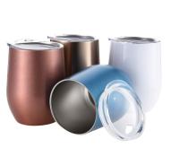 China Stemless Stainless Steel Coffee Cup 9oz 12oz Eco Friendly Travel Insulated Cup for sale