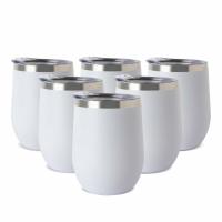 China 12oz White Stainless Steel Coffee Mug Double Wall Design For Long Time Insulation for sale