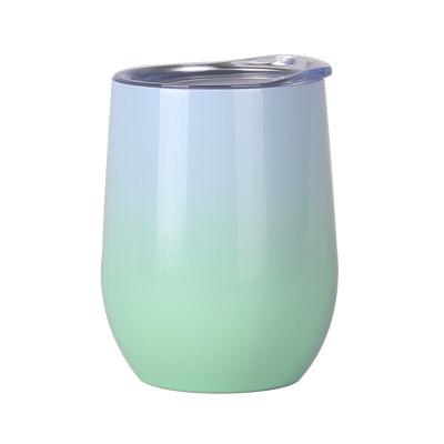 China 12oz White Stainless Steel Coffee Mug Double Wall for sale