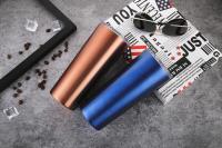 China 17oz Red Blue Stainless Steel Coffee Tumbler Ice / Hot Drink Mugs With Straws for sale