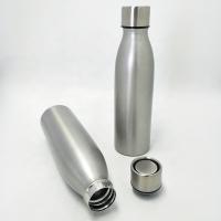 China 17oz Nature Color Stainless Sports Bottle , Vacuum Sports Bottle With Pop Up Lid for sale