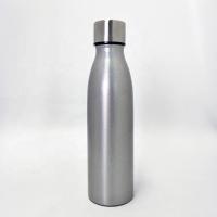 China 17oz Nature Color Stainless Sports Bottle , Vacuum Sports Bottle With Pop Up Lid for sale