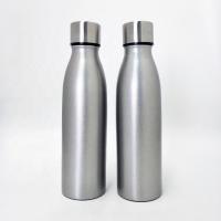 China 17oz Nature Color Stainless Sports Bottle , Vacuum Sports Bottle With Pop Up Lid for sale