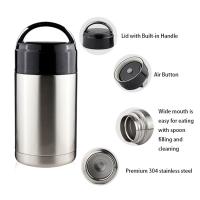 China 1000ml Vacuum Insulated Lunch Box , Stainless Steel Thermal Lunch Box For Kids for sale