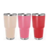China Egg Shape Stainless Steel Tumbler Cups , Leak Proof Insulated Tumbler 30oz for sale