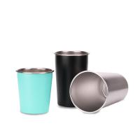 China 16oz Single Wall Stainless Steel Water Bottle Drinkware Coffee Mug Beer Cups for sale