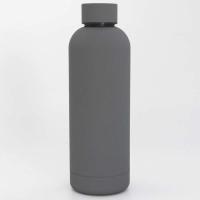 China 500ml Stainless Steel Sports Bottle Rubber Coating Double Wall For Running for sale