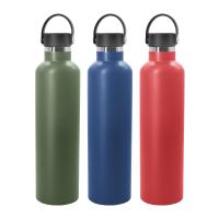 China 18oz 21oz 24oz Vacuum Insulated Bottle , Narrow Mouth Flask Embossing Logo for sale