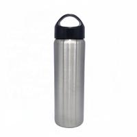 China 12oz / 17oz / 20oz / 25oz Stainless Steel Sports Bottle Wide Mouth With Loop Cap for sale