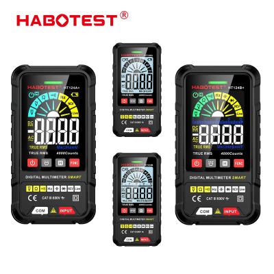 China HT124 Digital Multimeter 4000 Counts Auto Range Voltage Tester Ohm Hz Capacitance True RMS AC DC DMM Multitester for sale