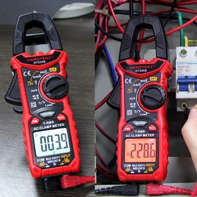 China HT206B 600A Digital Clamp Tester ,  600V Clamp Meter With Capacitance for sale