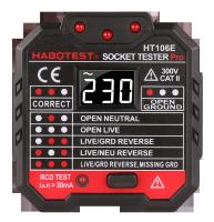 China LCD Display 250V EN61010-1 Socket Plug Tester , Socket Tester With RCD Test for sale