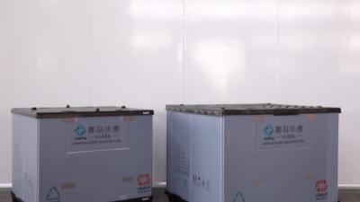 China Heavy Duty Collapsible Pallet Storage Bins Customizable Plastic Material for sale