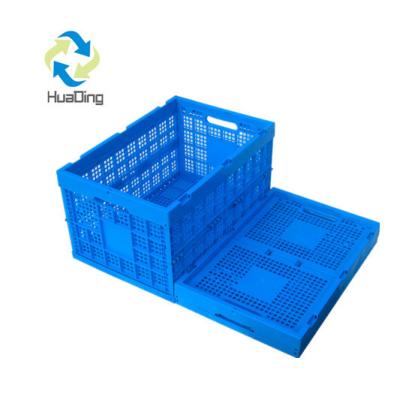 China Recyclable Feature and Apparel Industrial Use mesh plastic folding crate storage transporting box crates for sale