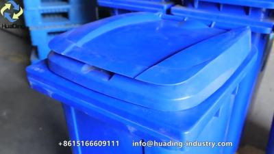 China Rubber Wheel Induction Type 360l Dustbin Dumpster , En840 Certificate Plastic Waste Container for sale