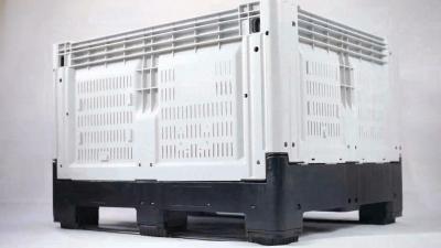 China Customized logistic collapsible pallet box recyclable plastic folding shipping grid pallet box for sale