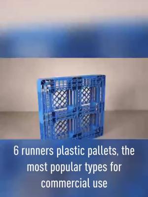 China 1200x1100 plastic pallet for stacking 6 runners Plastic Pallet for cold storage for sale