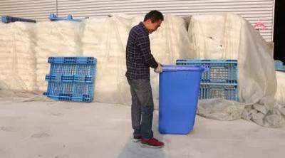 China 50L Street Stand Sanitary Waste Garbage Collected Plastic Trash Bin for sale