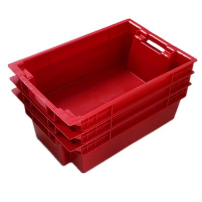 China Cheap stacked and nested food grade meat plastic container box for sale