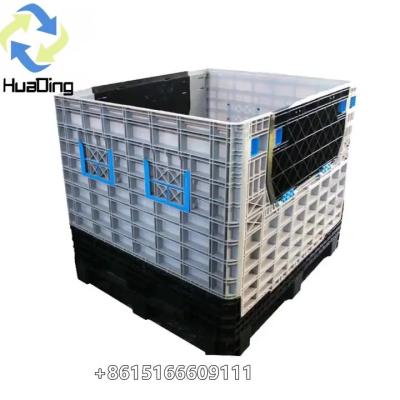 China HDPE material box plastic pallet box storage autoparts bins container plastic heavy duty container for sale