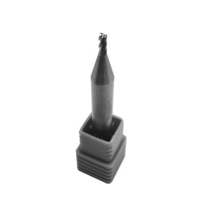 China WXSOON Uncoated 3-Flute Carbide End Mill for Aluminum - 2mm Cutting Diameter, 50mm Total Length for sale
