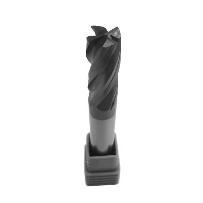 China 65HRC 4 Flutes Tungsten Carbide End Mill for Hard Steel - 8mm Cutting Diameter, 30° Helix Angle for sale