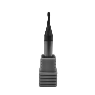 China 65HRC 2 Flute Carbide End Mill for Hard Steel - 2mm Cutting Diameter, 40mm Total Length | WXSOON for sale