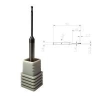 China 55HRC 2-Flute 30° Helix Solid Carbide Endmill for Hard Steel - 1.5mm Cutting Diameter, 50mm Total Length for sale