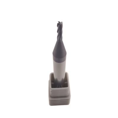 China 65HRC 4 Flutes 2mm Tungsten Carbide Endmill for Hard Steel - 6mm Shank, 50mm Length for sale